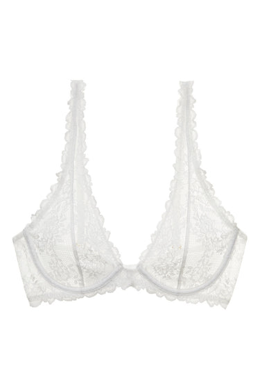 Buy Heavenly Convertible Plunge Underwire Bra in White Online | NATORI