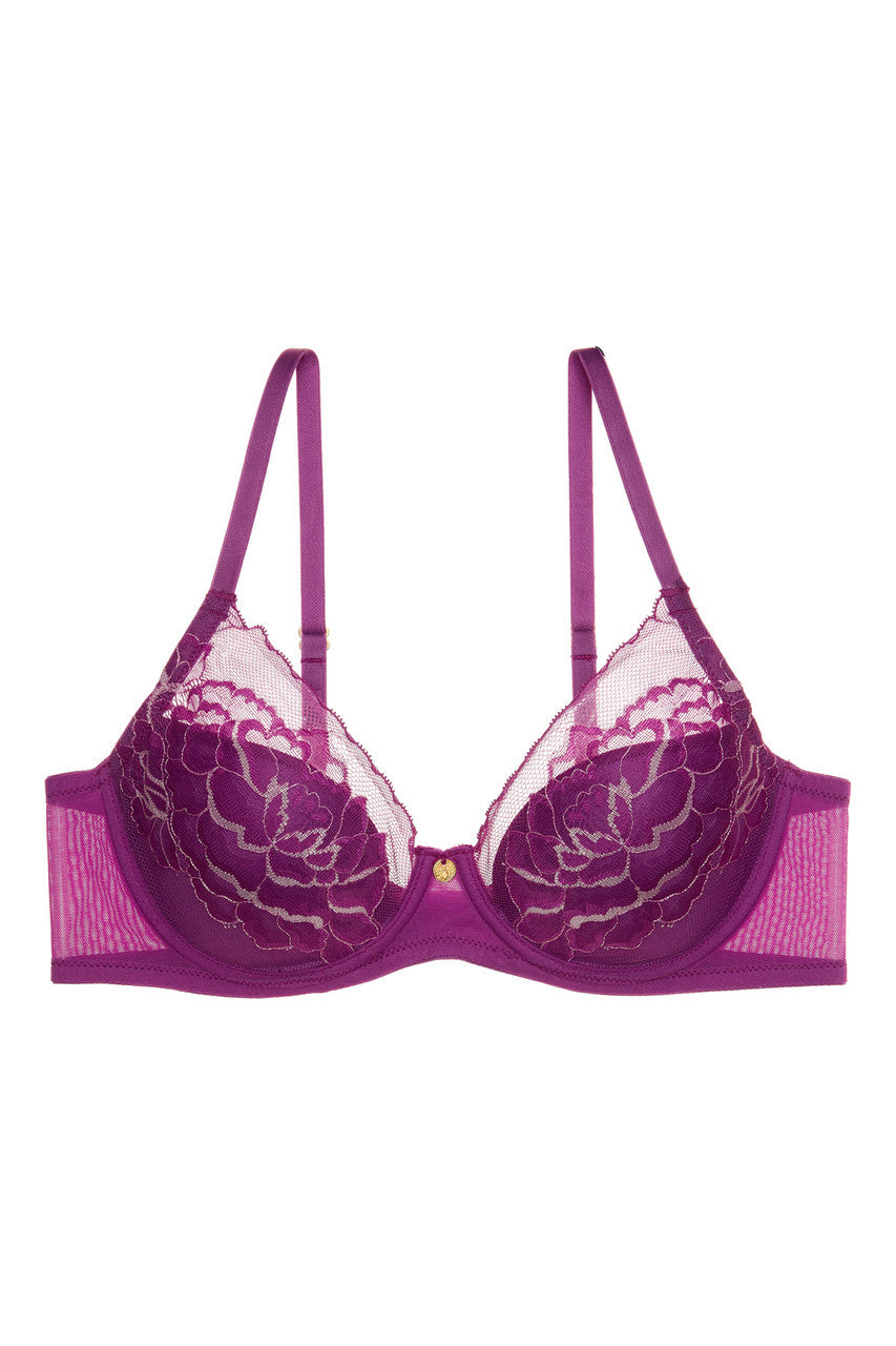 Buy Flora Contour Underwire Bra in Bright Grape/Soft Blush Online | NATORI