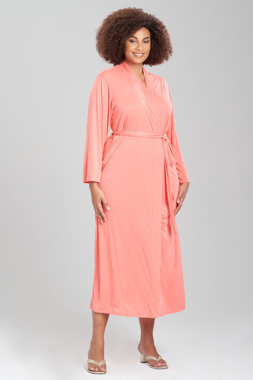 Buy Aphrodite Robe in Bright Heather Coral Online | NATORI