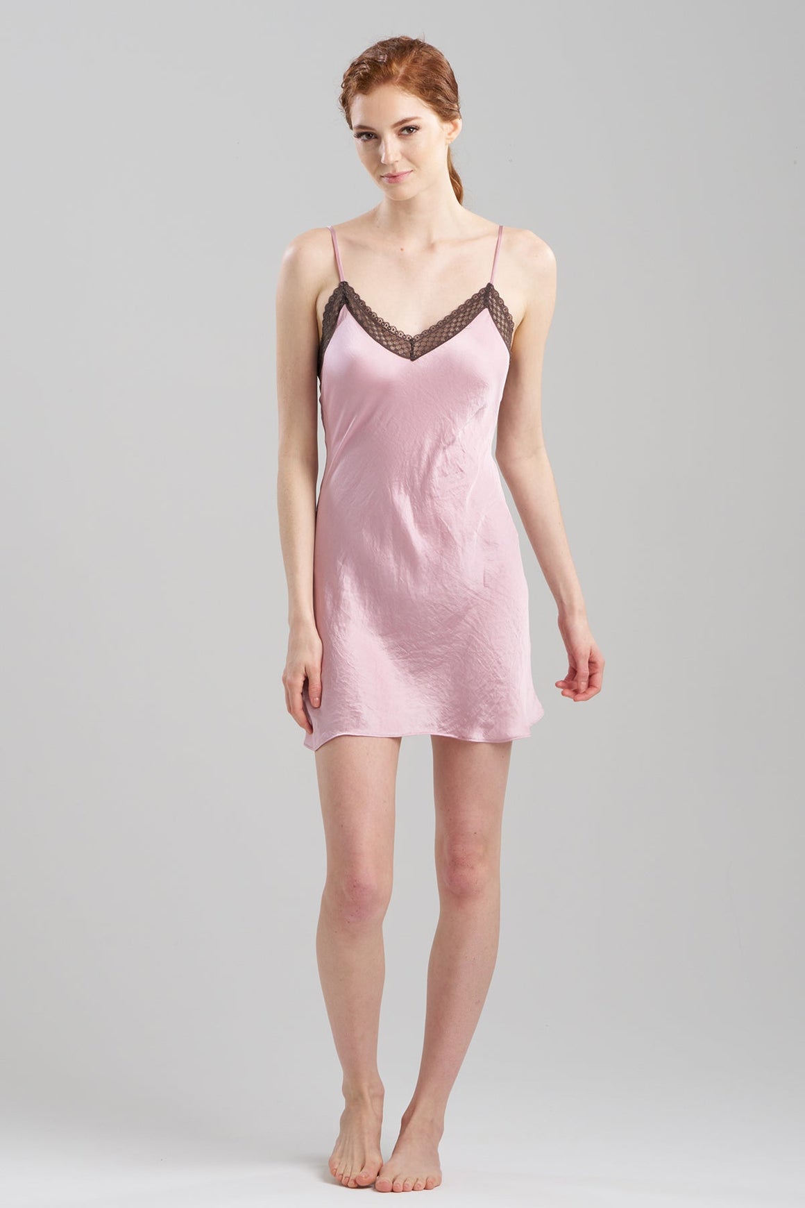 Buy Ashley Icon Lace Chemise in Rose Quartz Online | NATORI