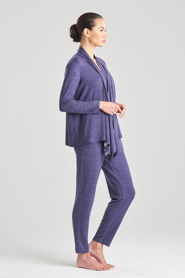 Buy Brushed Hacci Cardigan in Heather Navy Online | NATORI