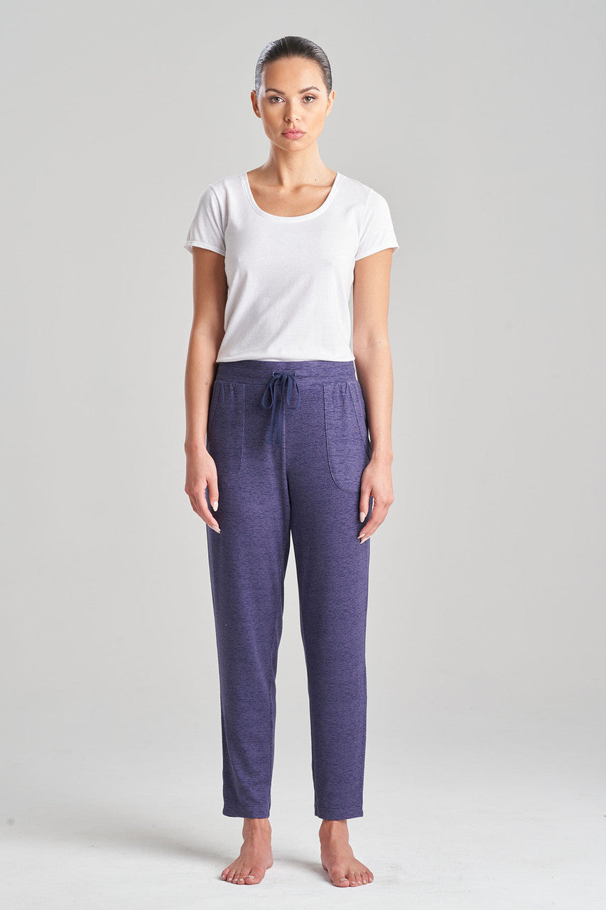 Buy Brushed Hacci Pant in Heather Navy Online | NATORI