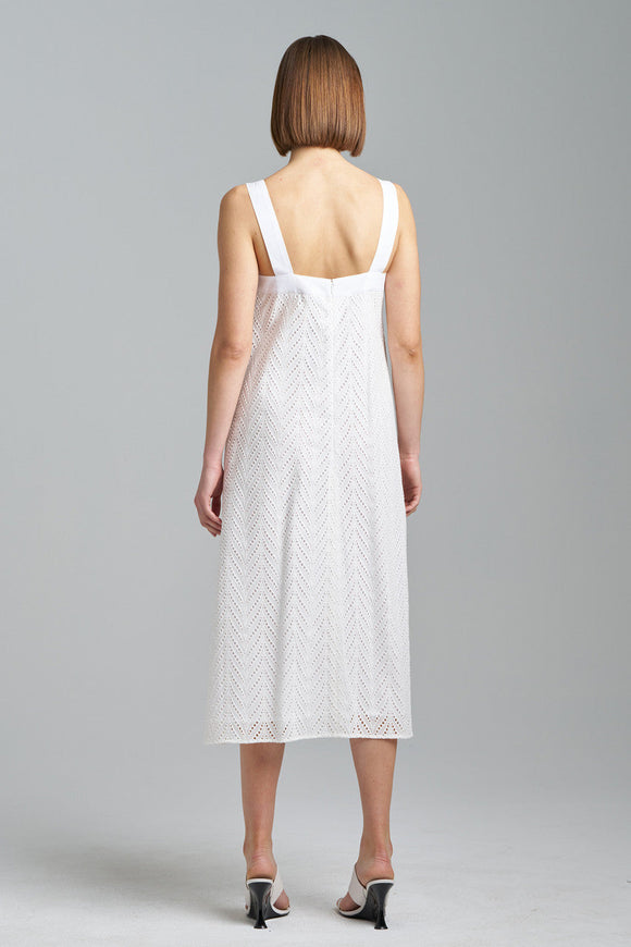 Buy Cotton Eyelet Sundress in White Online | NATORI