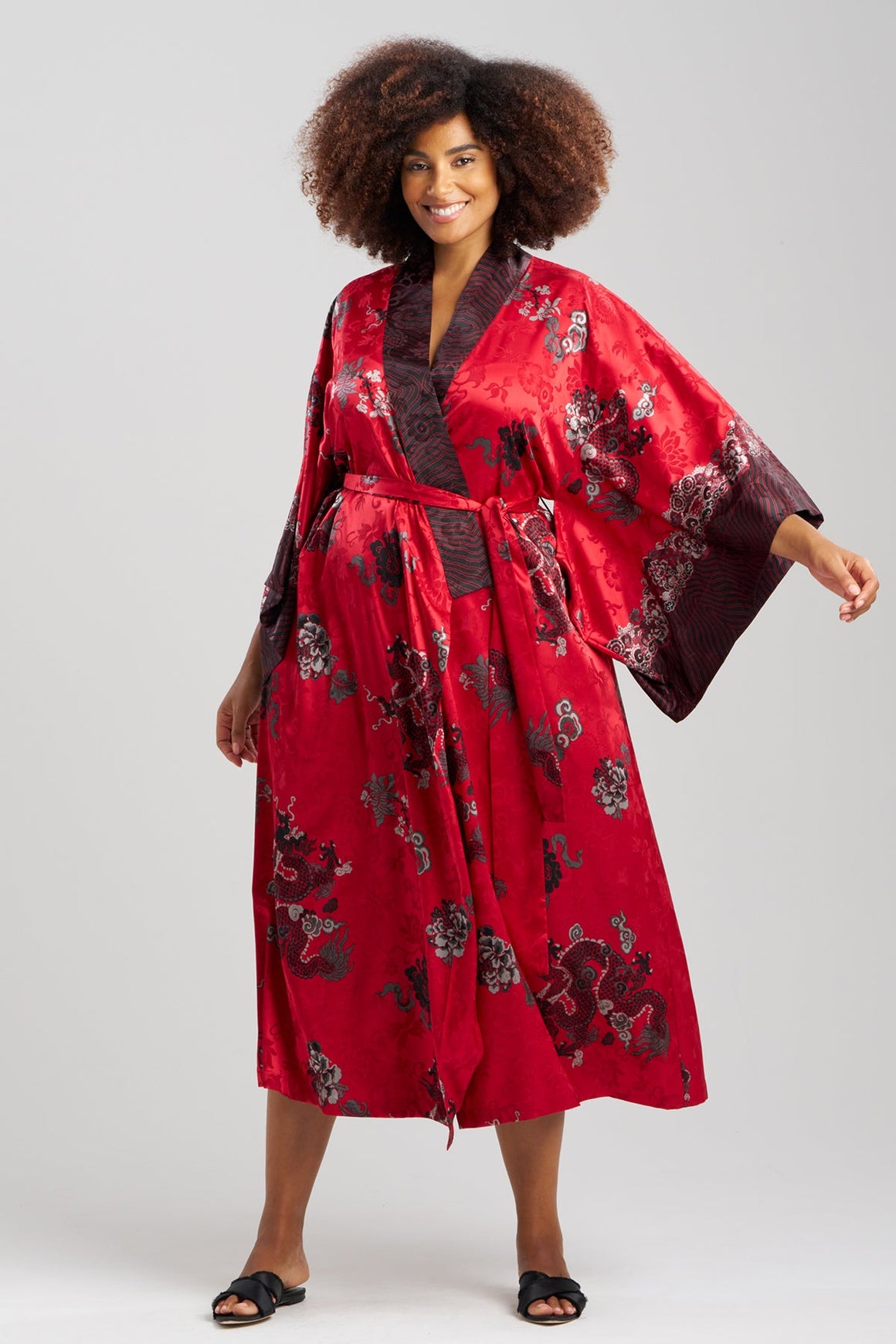 Buy Imperial Dragon Jacquard Robe in Red Online | NATORI
