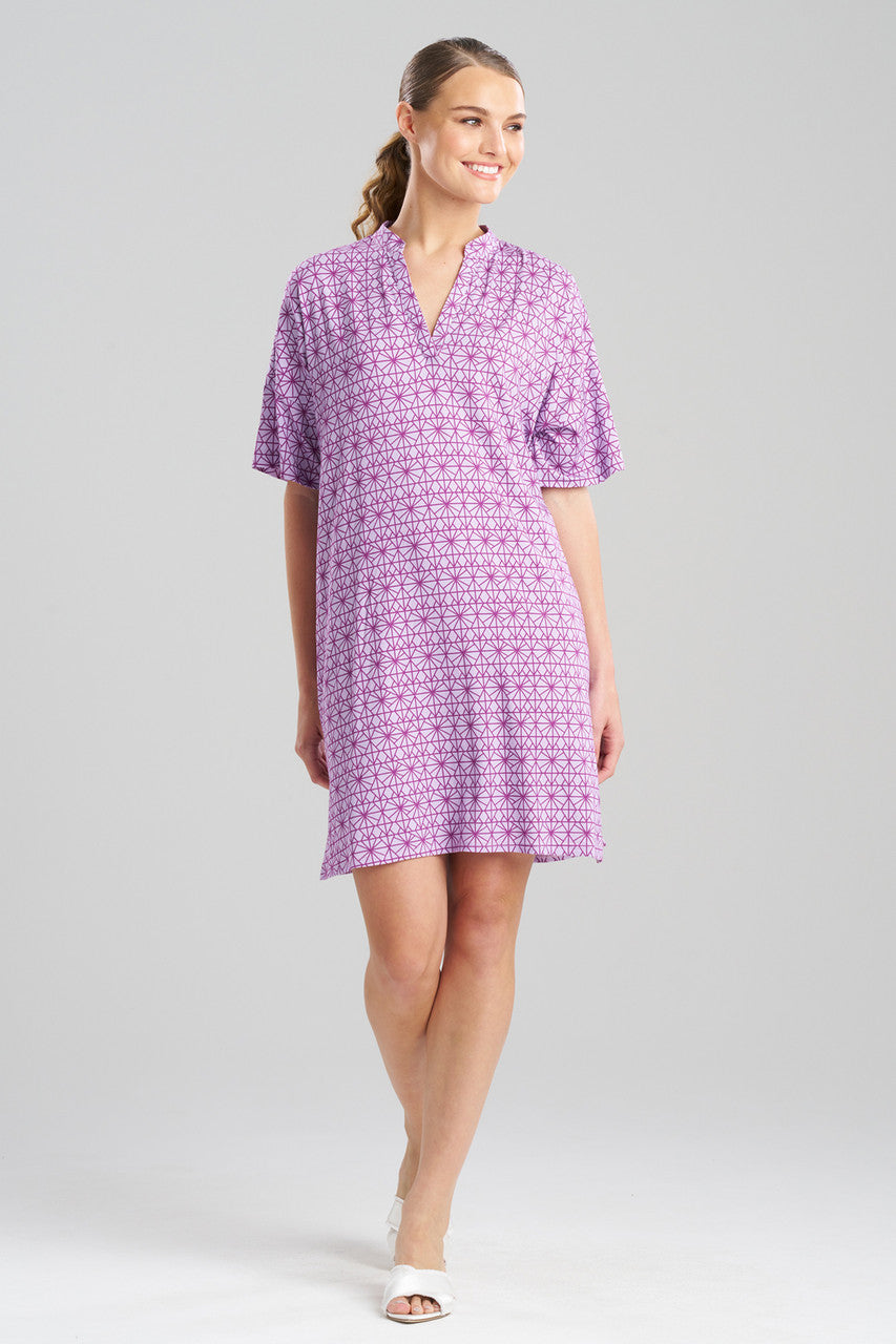 Buy Imperial Geo Sleepshirt in Misty Violet Online | NATORI