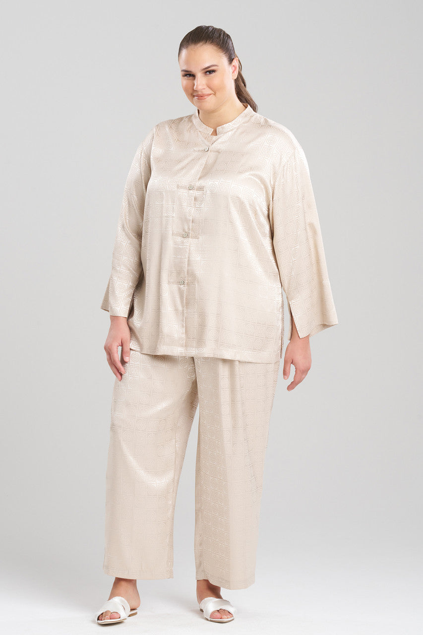Buy Infinity Jacquard Mandarin PJ in Sand Taupe Online | NATORI
