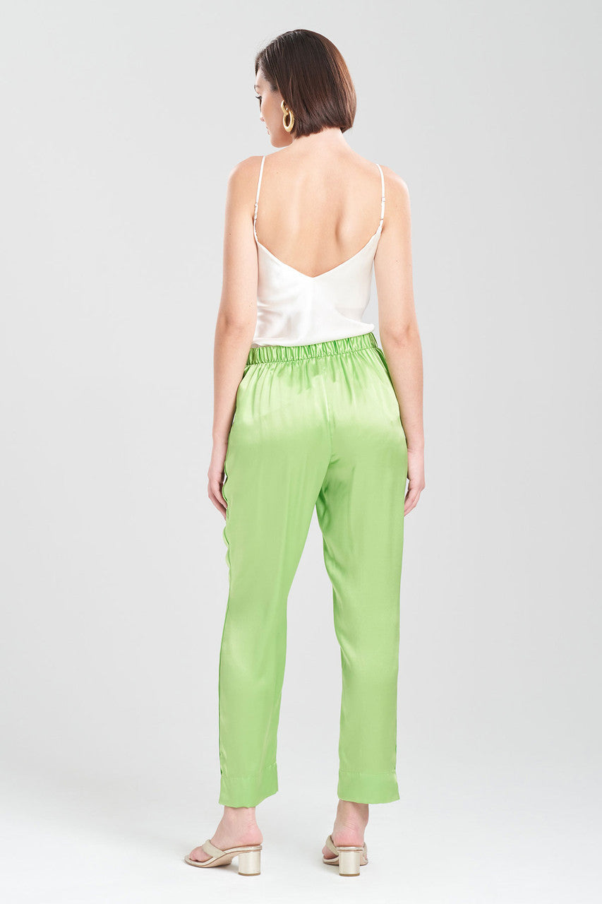Buy Key Essentials Silk Straight Leg Pants in Limon Online | NATORI
