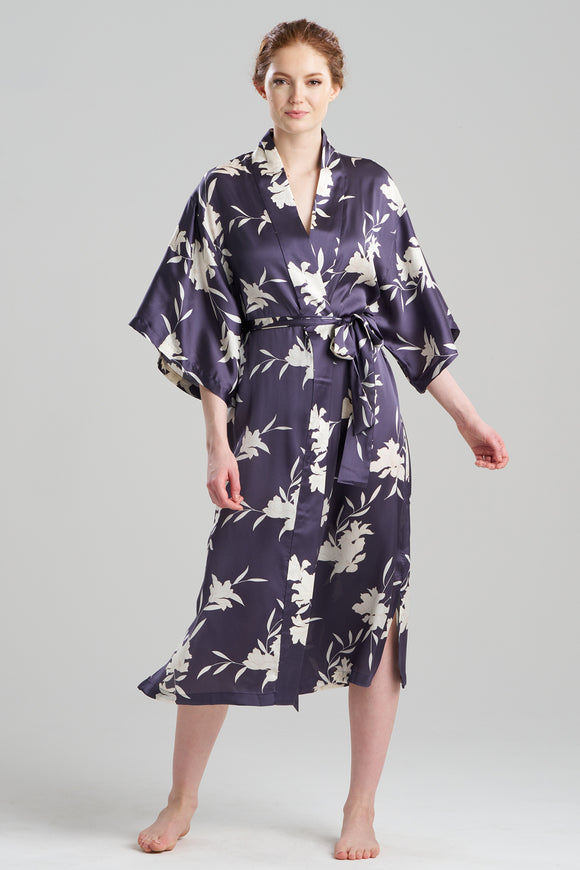 Lily Printed Satin Icon Robe