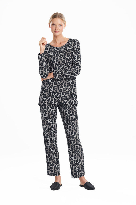 Buy Ombre Leopard Pants in Charcoal Animal Online | NATORI