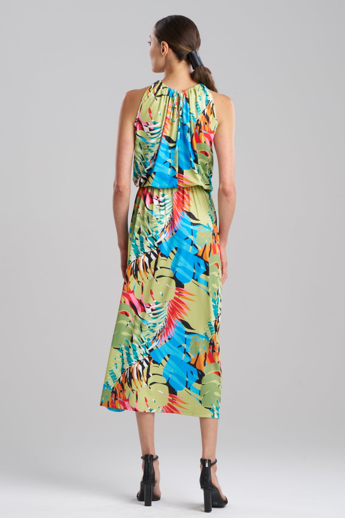 Palms Slinky Knit Halter Maxi Dress
