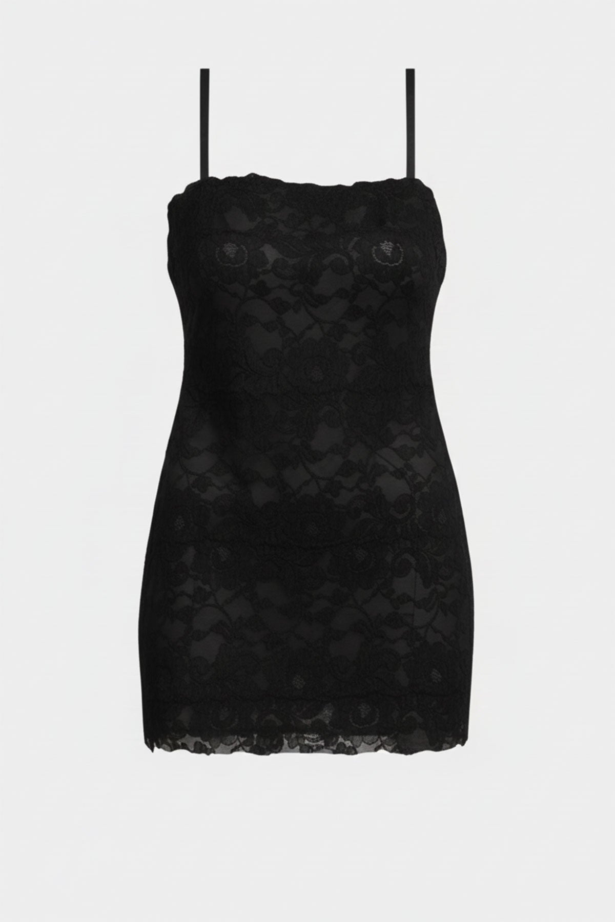 Buy Peony Allover Lace Chemise in Black Online | NATORI