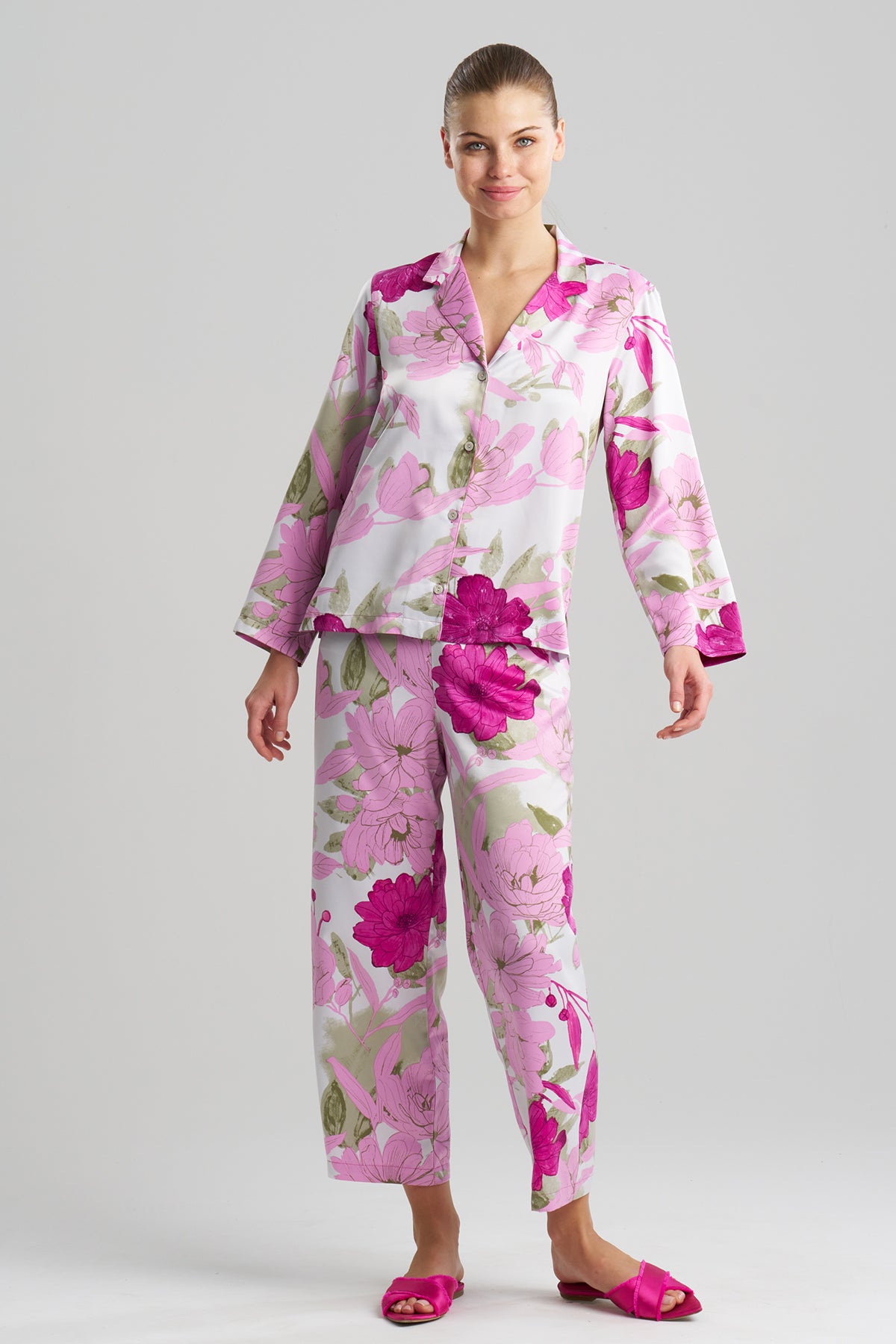 Buy Peony Blossom Notch PJ in Pink Multi Online | NATORI