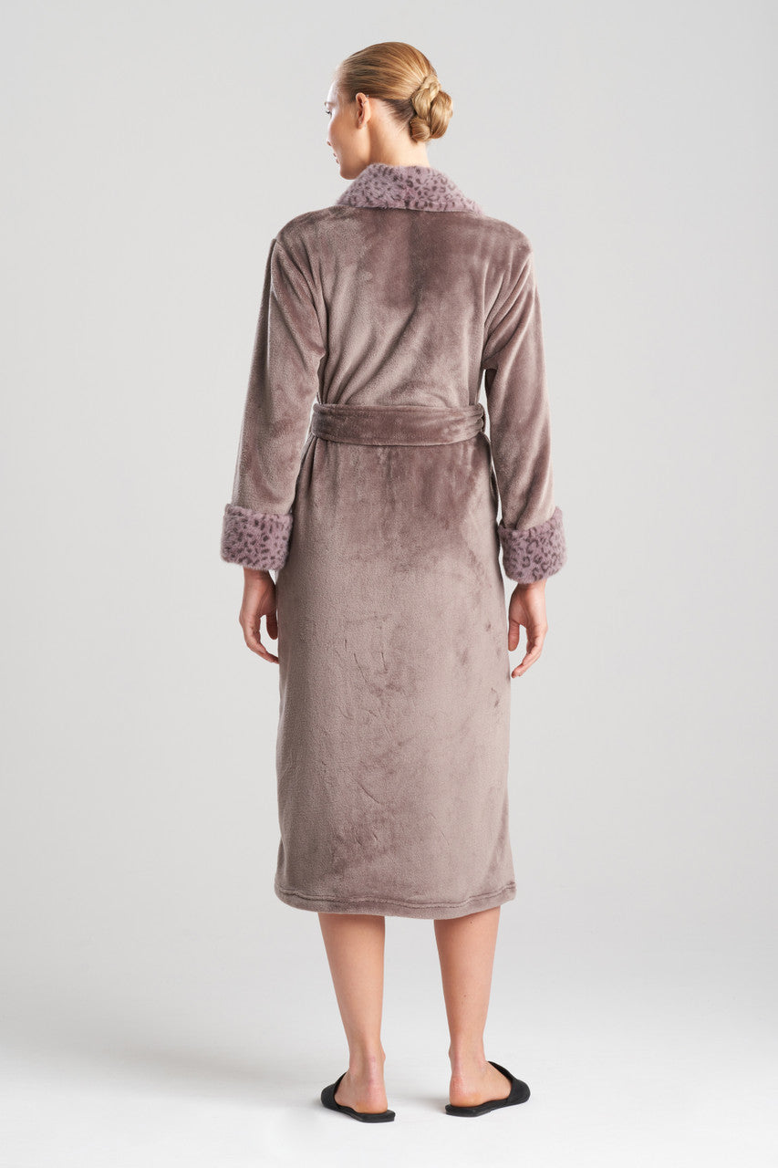 Buy Plush Lynx Robe in Truffle Online | NATORI