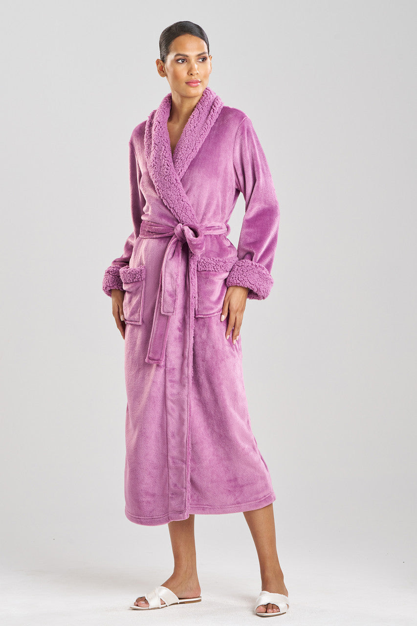 Buy Plush Sherpa Robe in Lilac Online | NATORI
