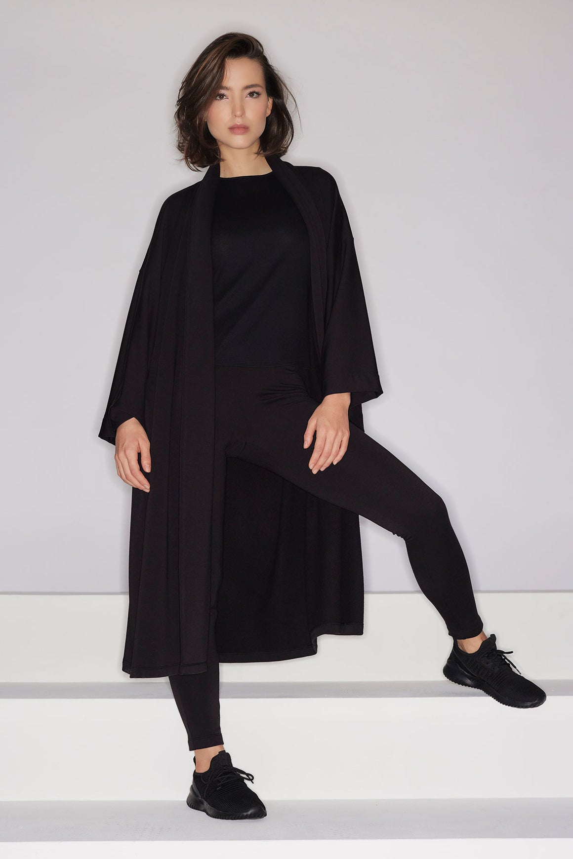 Cocoon Brushed French Terry Dragon Embroidered Robe