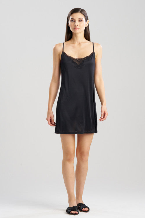 Buy Body Doubles Lace Applique Chemise in Black Online | NATORI
