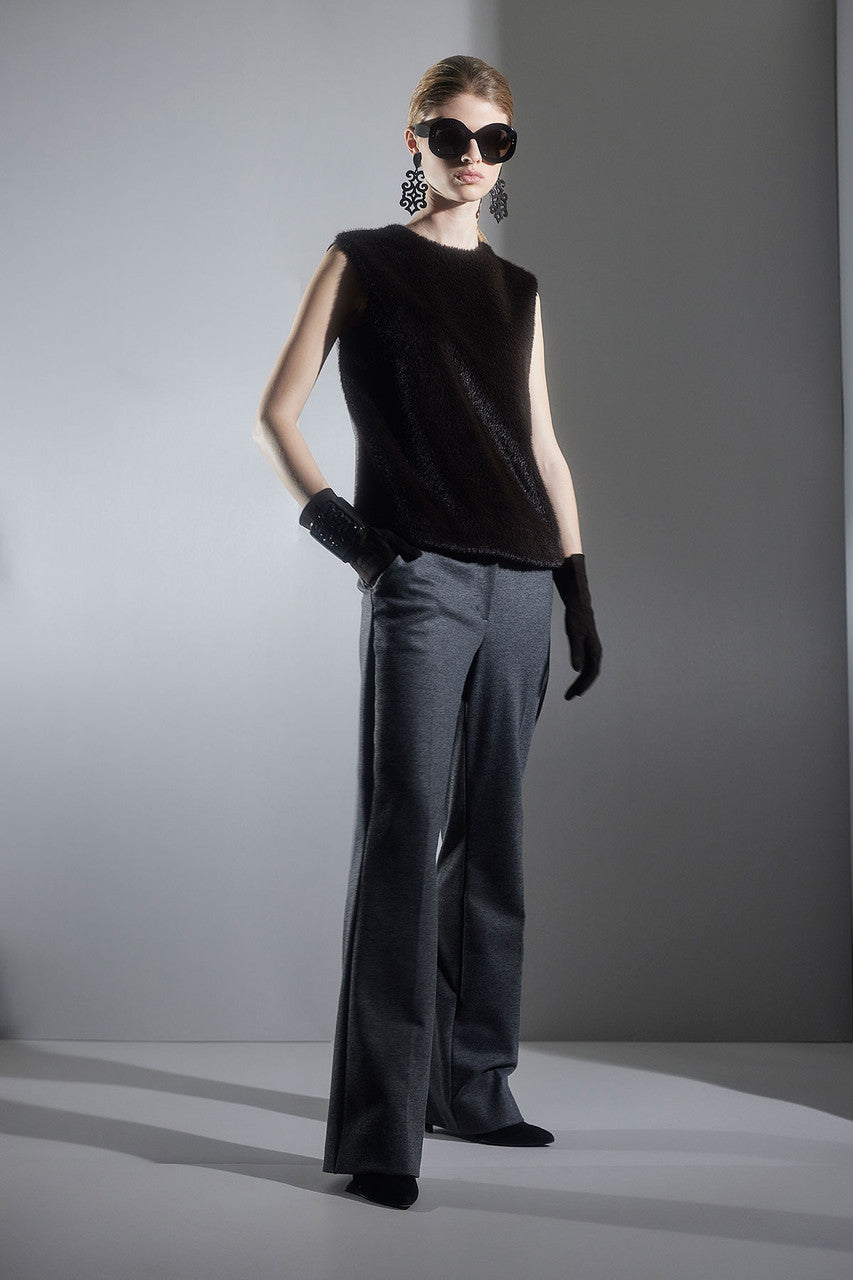 Buy Faux Mink Top in Espresso Online | NATORI