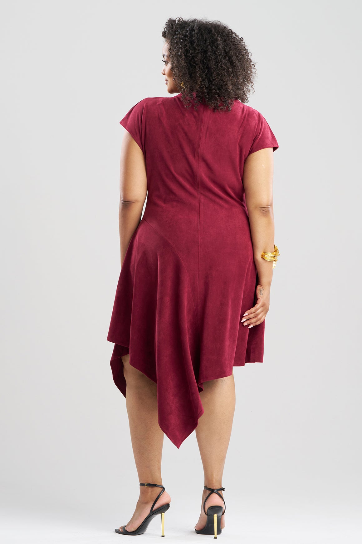 Vegan Luxe Suede Asymmetric Dress